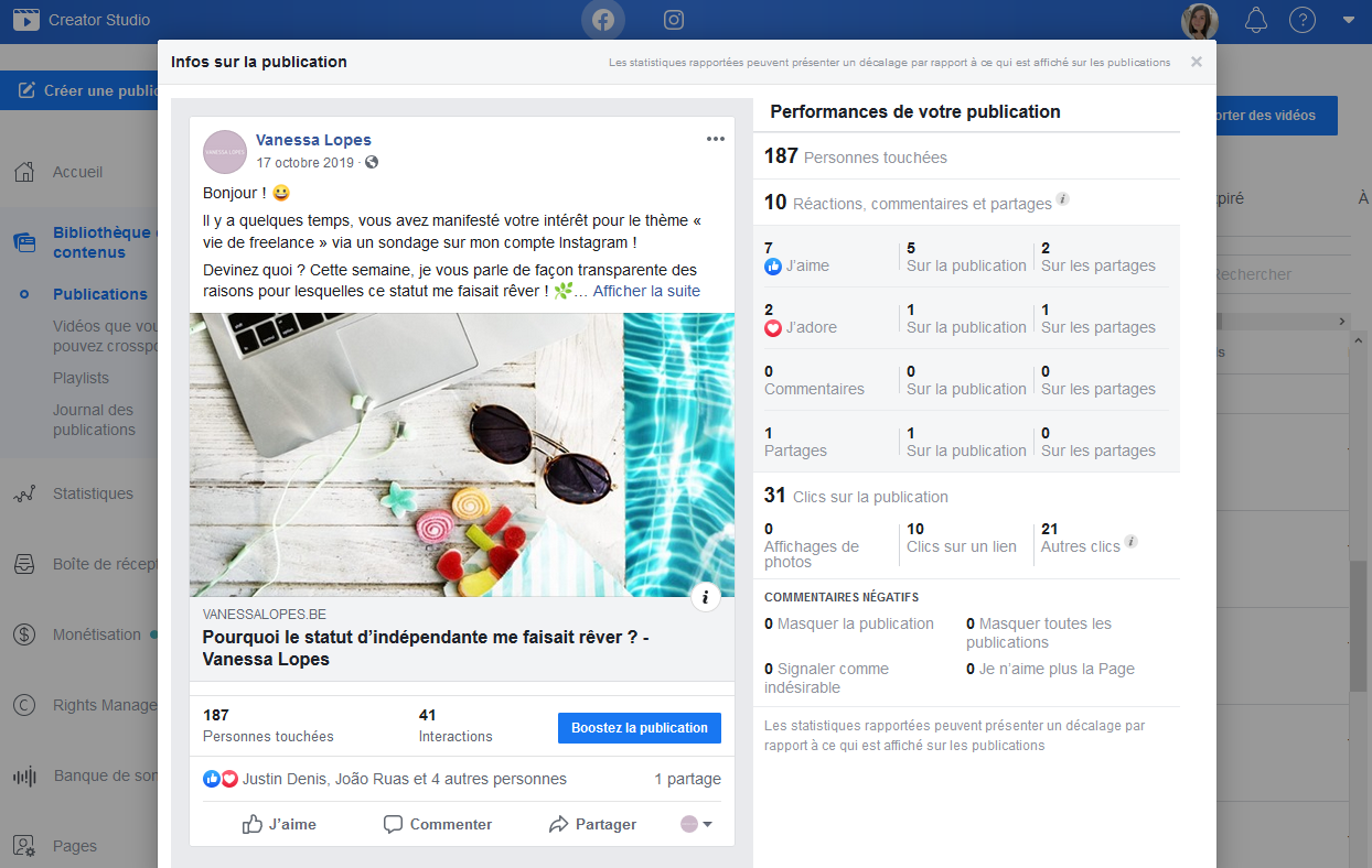 Facebook Creator Studio : Tout ce que vous devez savoir - Vanessa Lopes
